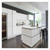 China Custom Modular Kitchen Cabinets with Glossy Paint-Free Design and Shaker Door Panel for sale