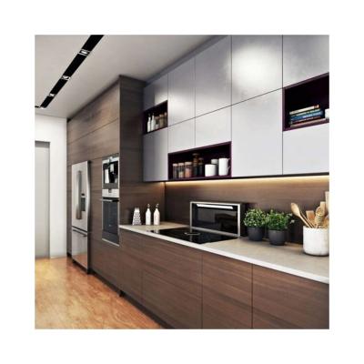China Blum Drawer Equipped Custom Size Luxury Modern Design Waterproof Kitchen Wall Cabinet for sale