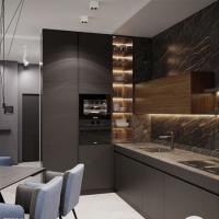 China Blum Drawer Equipped Custom Size Luxury Modern Design Waterproof Kitchen Wall Cabinet for sale