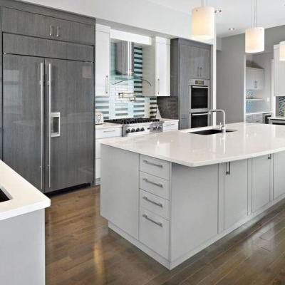 China Customized Veneer Color Gloss Kitchen Cabinet with Modern Design and Accessories for sale