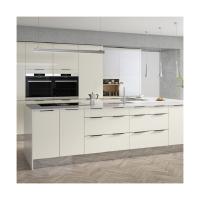 China Custom Wooden Lacquer Melamine Veneer Kitchen Cabinet for Villa and Apartment Needs for sale
