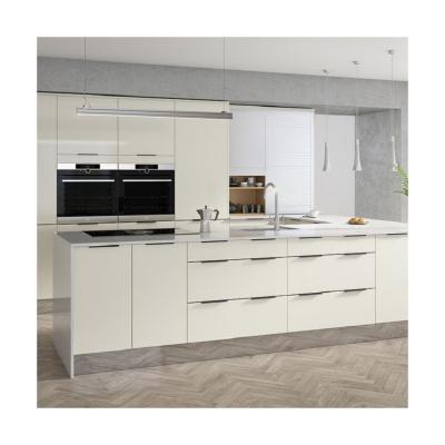 China Custom Wooden Lacquer Melamine Veneer Kitchen Cabinet for Villa and Apartment Needs for sale