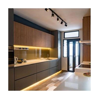 China European Style Complete Kitchen Cabinets with Flat Edge Countertop and Modern Design for sale