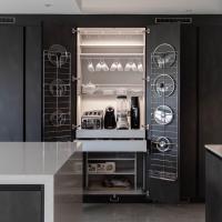 China MDF Door Customized Veneer Color YALIG Under Sink Green Australian Glossy Furniture Lacquer Kitchen Cabinets for sale