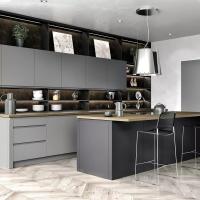 China Modern Style YALIG Counter Tops Flat Pack High Gloss Luxury Plywood Kitchen Cabinets for sale
