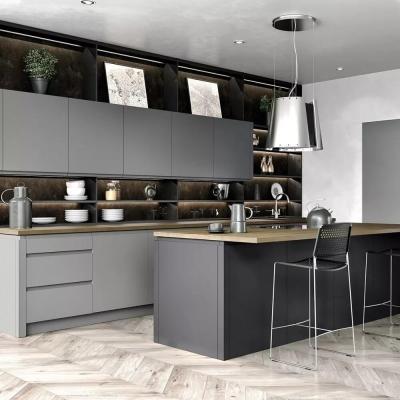 China Los Angeles Villa Kitchen Metallic Lacquer Finish Wall Hanging Cabinet for a Sleek Look for sale