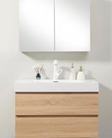 China Drawer Slides Hardware High End Custom Bathroom Vanity Set with MR-MDF Carcase Material for sale