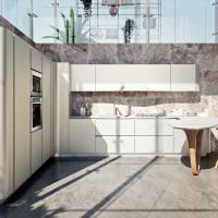 China European Style Solid Wood Kitchen Cabinet Furniture with Guaranteed and Glossy Finish for sale