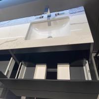 China Modern Carcase Material Particleboard Bathroom Vanity Cabinet with Luxury European Style for sale