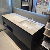 China Modern Carcase Material Particleboard Bathroom Vanity Cabinet with Luxury European Style for sale