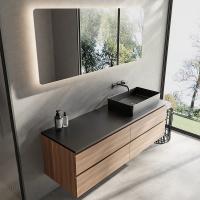 China Modern Carcase Material Particleboard Bathroom Vanity Cabinet with Luxury European Style for sale