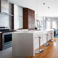 China Kitchen Cupboards Cabinet for Apartment Flat Edge Countertop Edging and Modern Design for sale