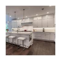 China Modern Kitchen Cabinet Set with Veneer Finished Top and E1 Particleboard Carcase for sale