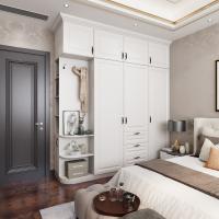 China European Style End Master Bedroom Wardrobe Closet with Contemporary PANEL Wood Style for sale