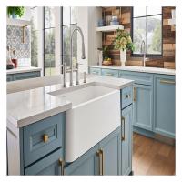 China Custom Lacquer Surface Treatment Shaker Style Wood Kitchen Cabinet for Apartment for sale