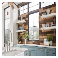 China Custom Lacquer Surface Treatment Shaker Style Wood Kitchen Cabinet for Apartment for sale