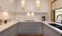 China Quartz Stone Countertop Glass Hanging Black Pvc Kitchen Cabinet Highly by Buyers for sale
