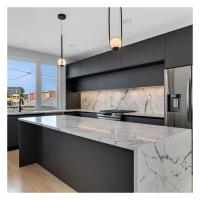 China Customized Color Solid Wood Kitchen Cabinets for Easy Cleaning in Minimalist Design for sale