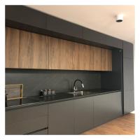 China Stylish Plywood Door European Style Kitchen Cabinet with Beveled Edge Countertop Edging for sale
