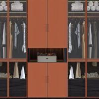 China Private Label Bedroom Storage Closet Solid Wood Wardrobe Set with Contemporary Design for sale