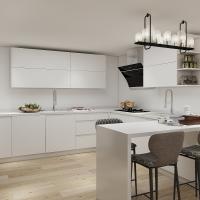 China Small Kitchen Furniture Custom Nordic Modular Kitchen Cabinet with Simple Design for sale