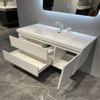 China Quartz Stone Countertop Custom American Style Bathroom Vanity with Rectangle Design for sale