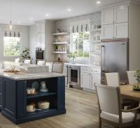 China White Espresso Shaker Style Kitchen Cabinet Custom Solid Wood for Commercial and Home for sale
