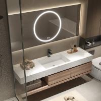 China Waterproof American Style Luxury Bathroom Vanity Cabinet with Quartz Stone Countertop for sale