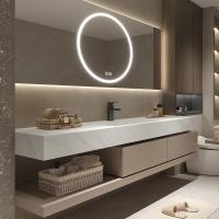 China Waterproof American Style Luxury Bathroom Vanity Cabinet with Quartz Stone Countertop for sale