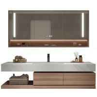 China Waterproof American Style Luxury Bathroom Vanity Cabinet with Quartz Stone Countertop for sale