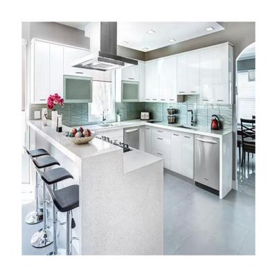 China Multi-capacity Kitchen Pantry Cabinet with Easy-to-Clean Lacquer Finish CAD/3D Freely for sale