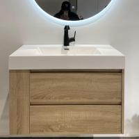 China Rectangle Euro Style Waterproof Custom Modern Design Professional Hotel Bathroom Vanity Cabinet for sale