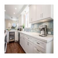 China Modular Kitchen Cabinets with Classic Shaker Design and Artificial Quartz Countertop for sale