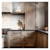 China Modular Kitchen Cabinets with Classic Shaker Design and Artificial Quartz Countertop for sale