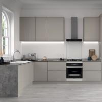 China MDF Door Material and Blum Hardware Combination Newest Modern Lacquer Kitchen Cabinet for sale