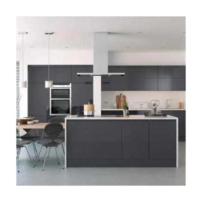 China Top Veneer and Bottom Lacquer Finish Wooden Kitchen Cabinet for High End Home Apartment for sale