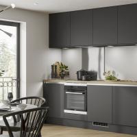 China Top Veneer and Bottom Lacquer Finish Wooden Kitchen Cabinet for High End Home Apartment for sale