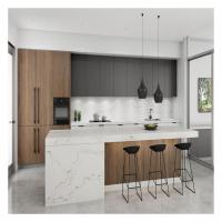 China Wholesales Customized Ral Color Chart Wood Veneer Kitchen Cabinet for Modern Design for sale