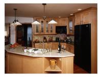 China Modern Solid Wood Kitchen Cabinet with PVC Membrane Door Panel and Distinctive Designs for sale