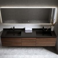 China MR-MDF Carcase Material Custom Waterproof Bathroom Cabinet Vanity for Modern Bathroom for sale