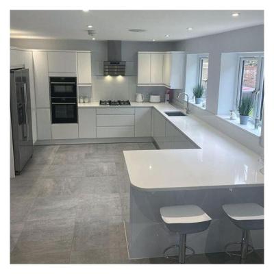 China end Modern Style White Solid Wood Lacquer Modular Kitchen Cabinets for Home Renovation for sale