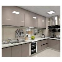 China Veneer Top/Lacquer Bottom Finish Modern Acrylic Designs for Modular Kitchen Cabinets for sale