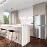 China Veneer Top/Lacquer Bottom Finish Modern Acrylic Designs for Modular Kitchen Cabinets for sale