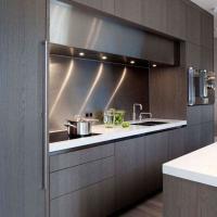 China Luxury Wooden House Furniture Modern Wall Kitchen Cabinet with MDF Door Material for sale