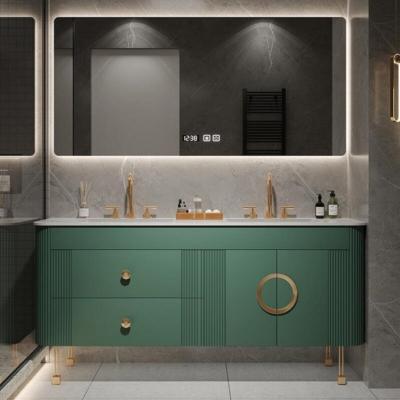 China Custom Waterproof Bathroom Double Vanity YALIG Design Modern Design Custom Width for sale