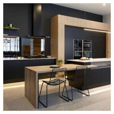 China Affordable Wooden Cabinets Kitchen Cabinet Luxury with Veneer and Lacquer Finish for sale