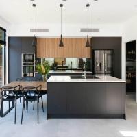 China Affordable Wooden Cabinets Kitchen Cabinet Luxury with Veneer and Lacquer Finish for sale
