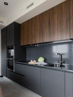 China Affordable Wooden Cabinets Kitchen Cabinet Luxury with Veneer and Lacquer Finish for sale