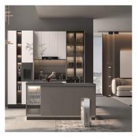 China Easy Clean Functionality Customized Color Modern Style Kitchen Cabinets for Apartment for sale