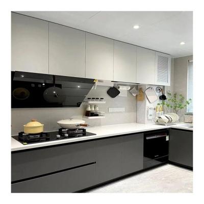 China Melamine Island Kitchen Cabinet Assemble Sink and Drawer Basket for Villa Renovation for sale